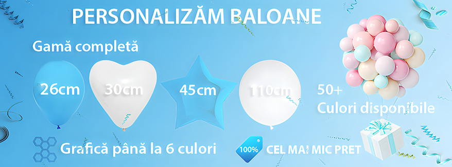 Baloane latex, baloane folie, accesorii. Produse profesionale